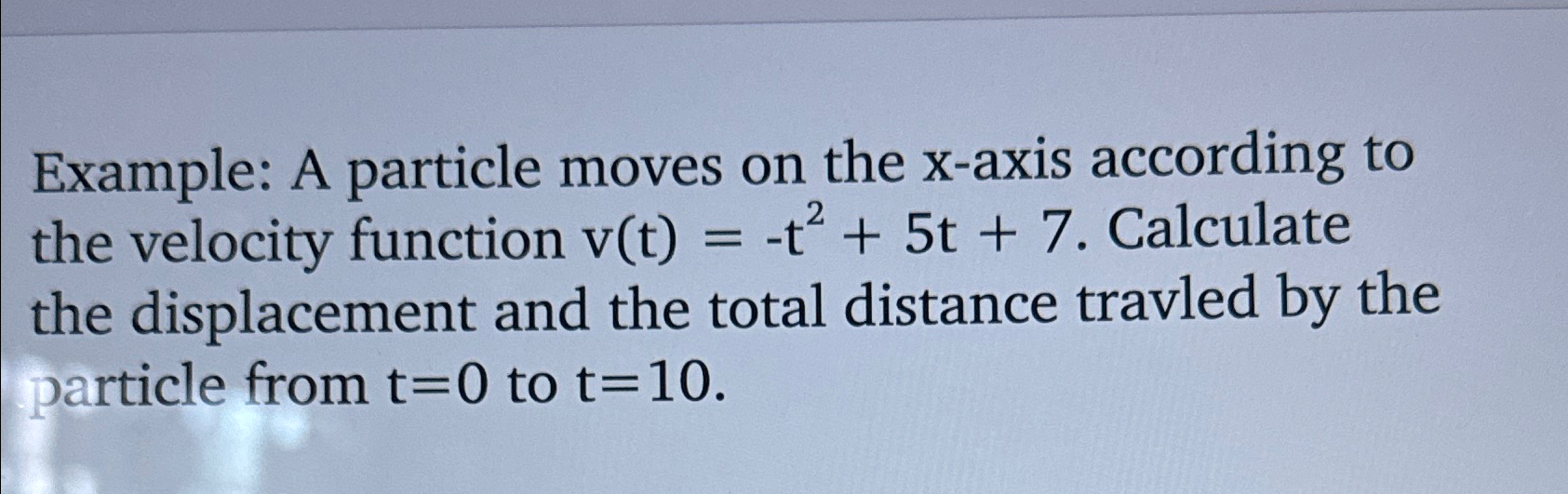 Solved Example: A particle moves on the x-axis according to | Chegg.com