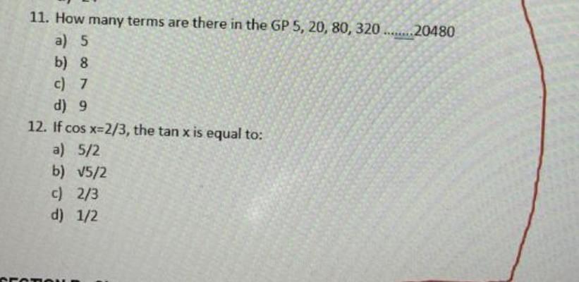 Solved 11. How many terms are there in the GP | Chegg.com