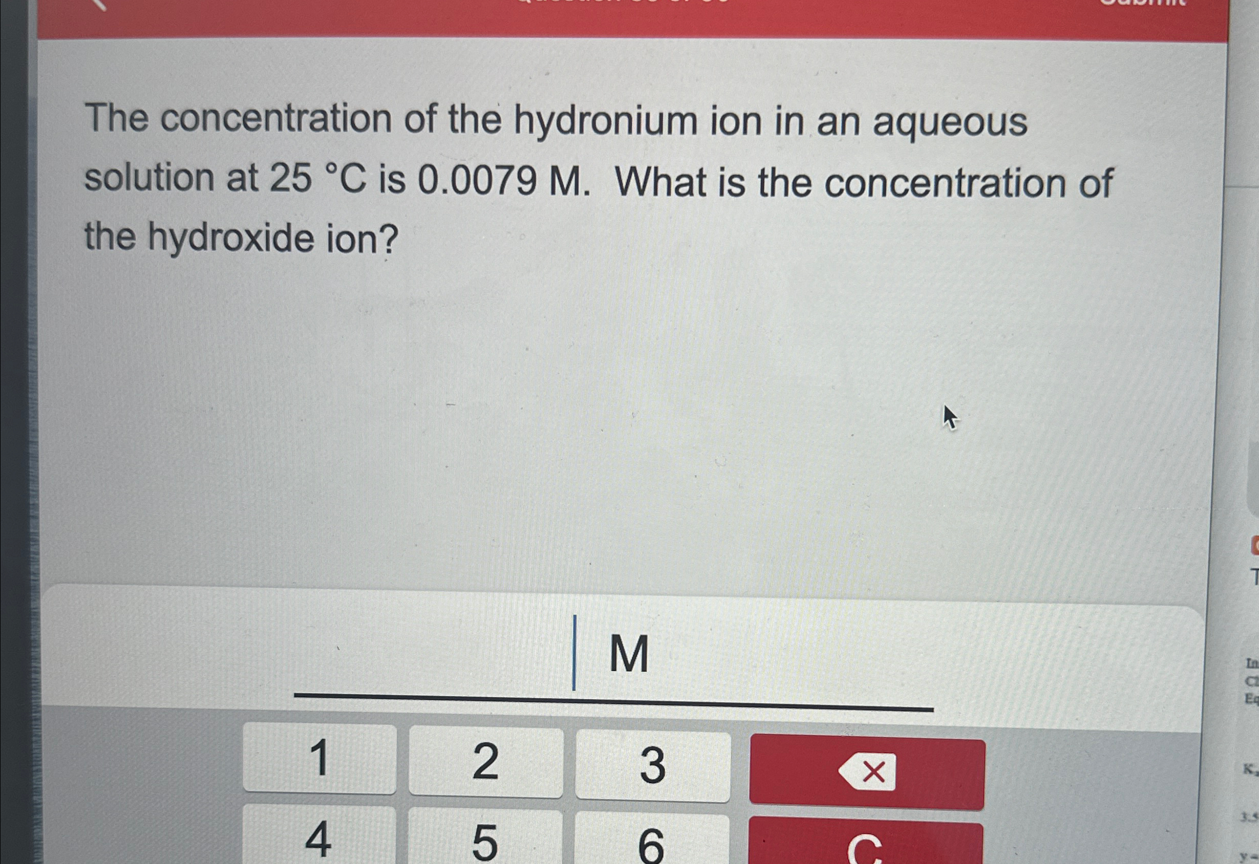 Solved The concentration of the hydronium ion in an aqueous | Chegg.com