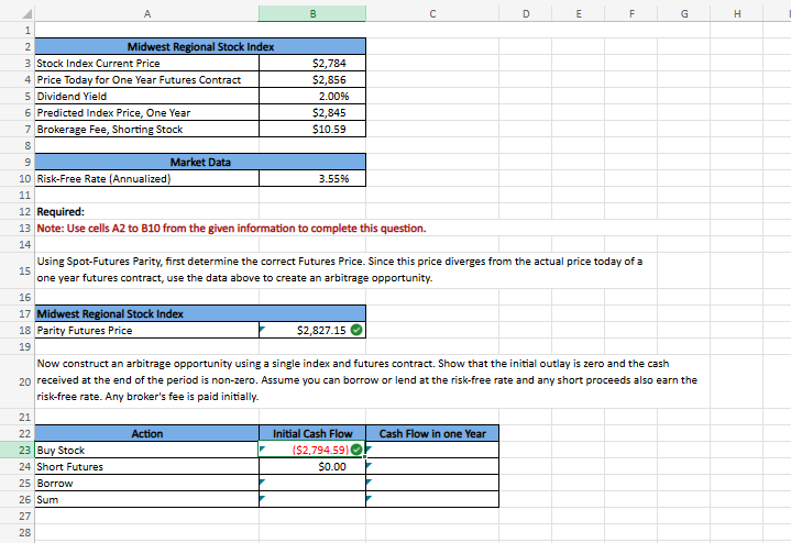 Solved Required:Note: Use cells A2 ﻿to B10 ﻿from the given | Chegg.com