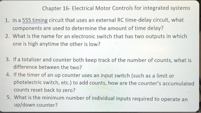 Solved 1. In a 555 timing circuit that uses an external RC | Chegg.com