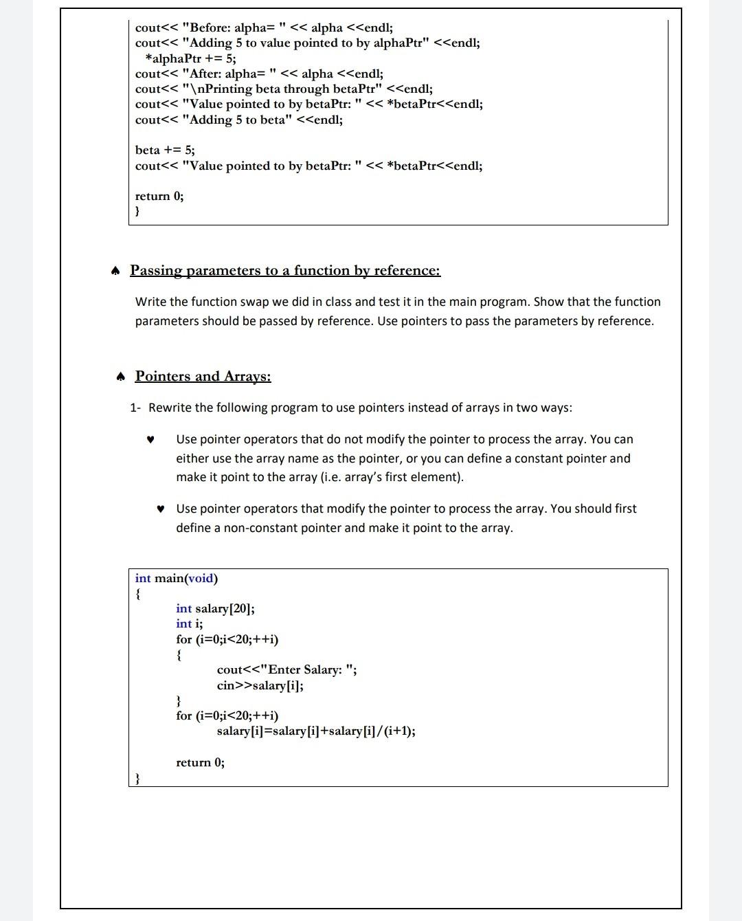 Solved A 2D Array: 1. void print2DArray(const int al (cols], | Chegg.com
