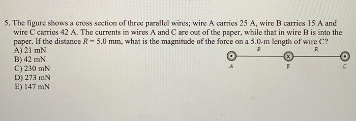 Solved 5. The figure shows a cross section of three parallel | Chegg.com