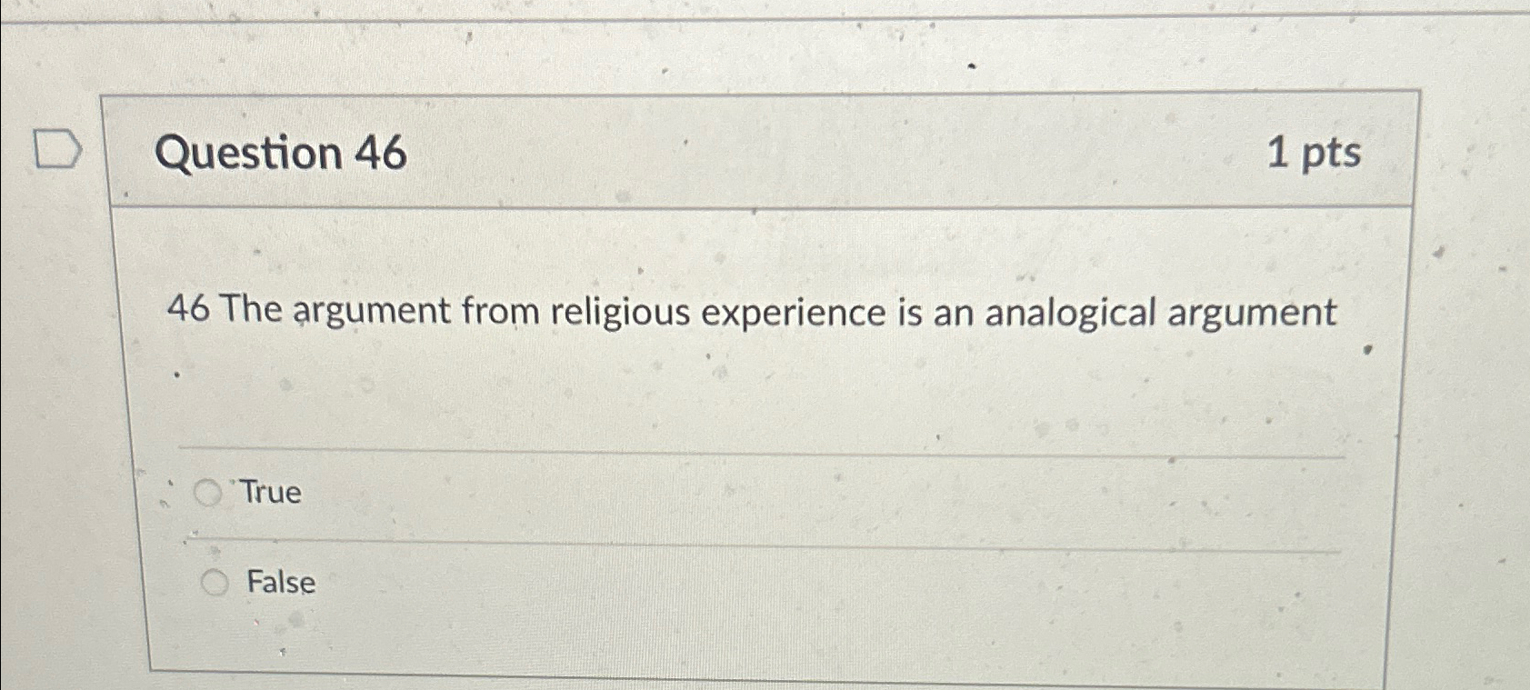 Solved Question 461pts ﻿The argument from religious | Chegg.com