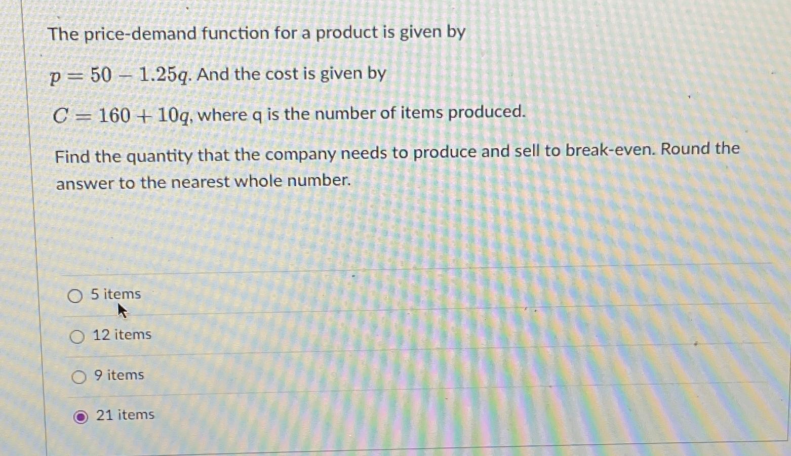 Solved The price-demand function for a product is given by | Chegg.com