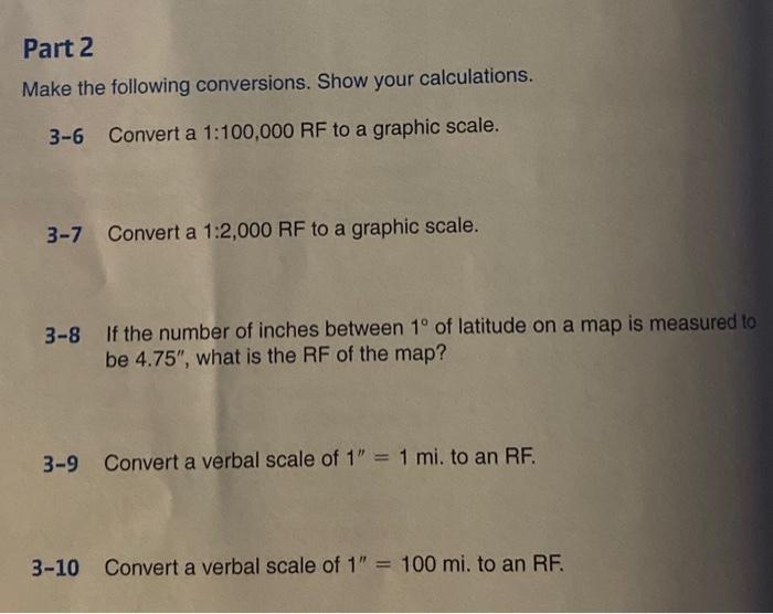 Solved Part 2 Make the following conversions. Show your | Chegg.com
