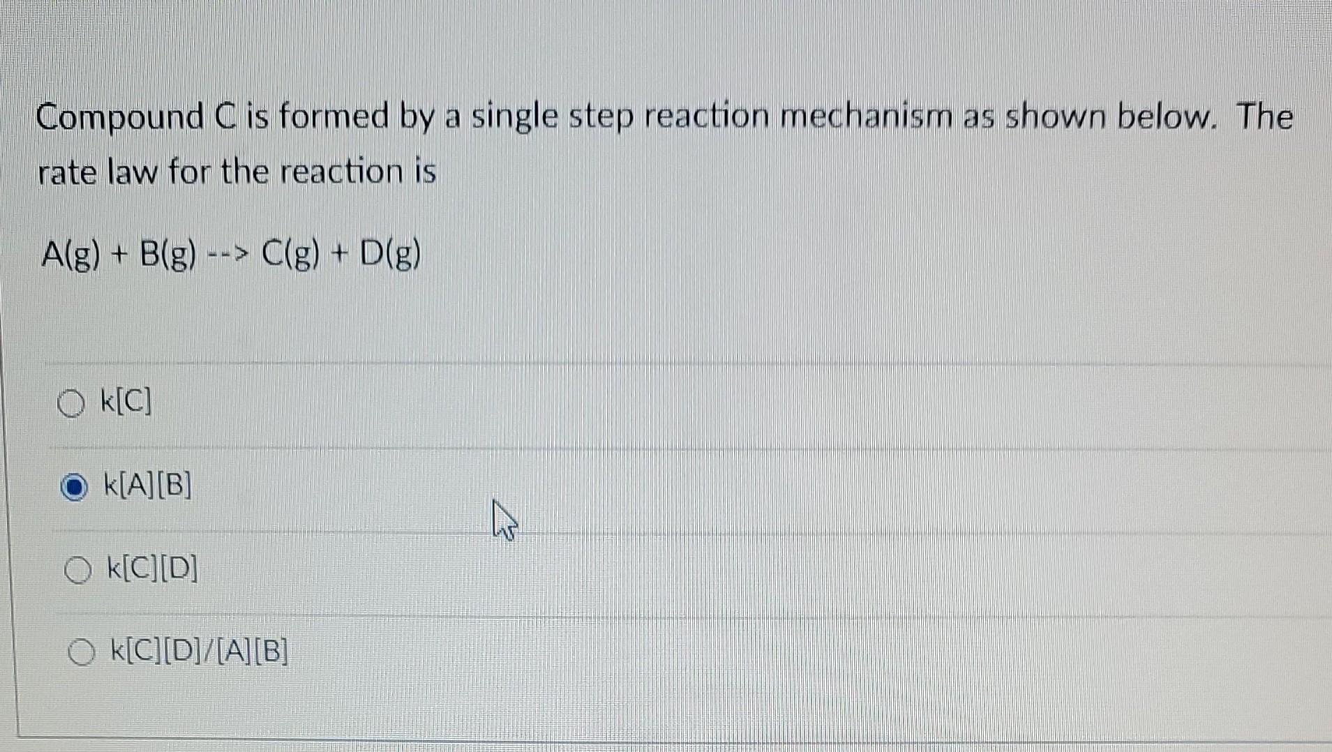Solved Compound C is formed by a single step reaction | Chegg.com