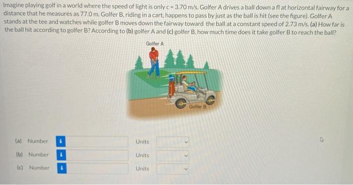 Solved Imagine playing golf in a world where the speed of | Chegg.com