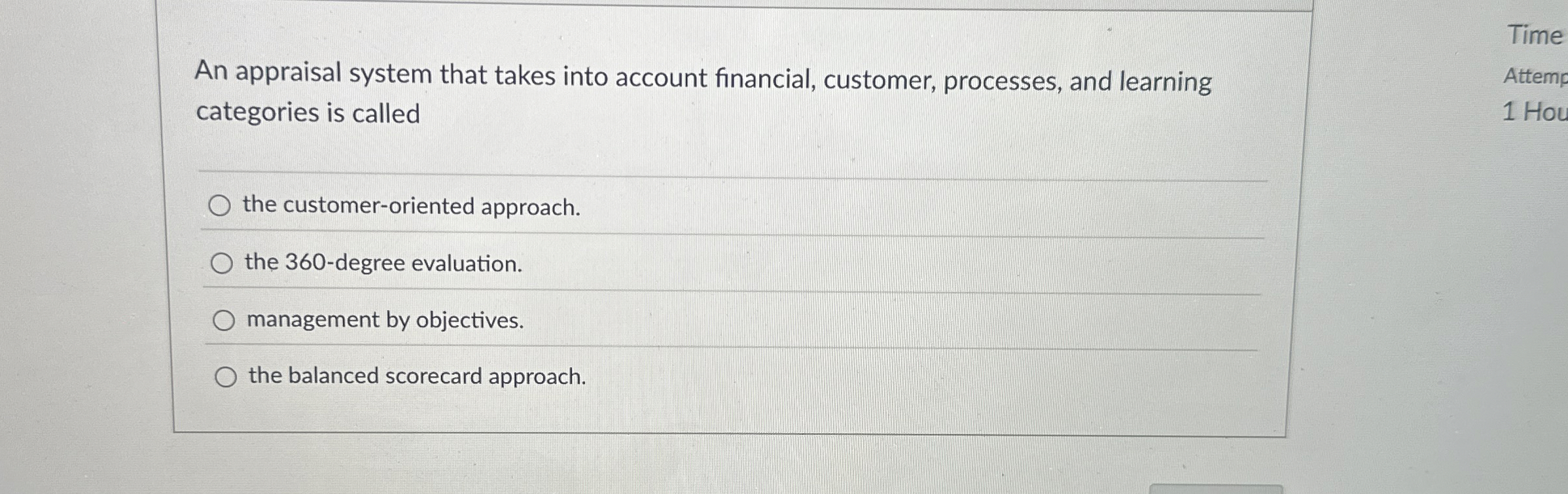 Solved An appraisal system that takes into account | Chegg.com