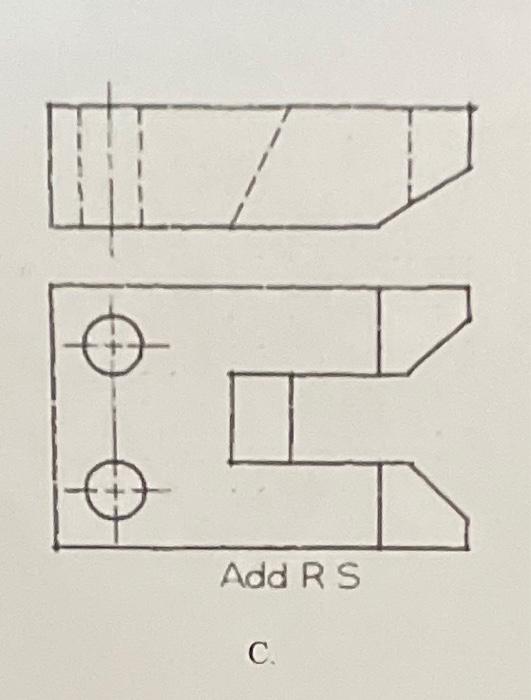 Solved Instructions: - Using third-angle projection, create | Chegg.com