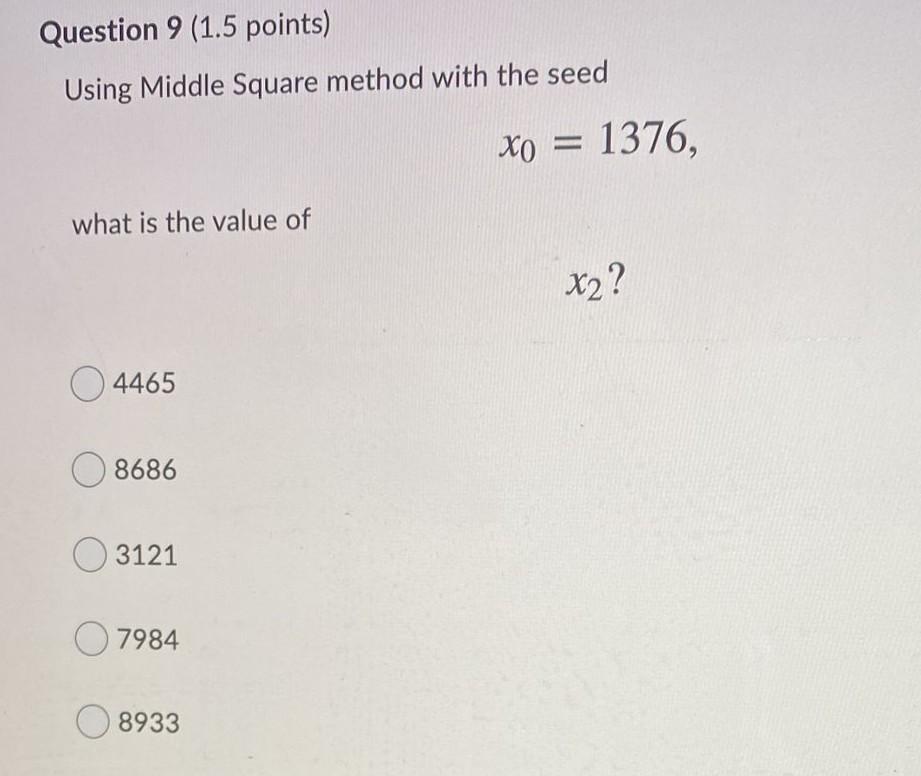 Solved Question 8 (1.5 points) We apply one term model to | Chegg.com