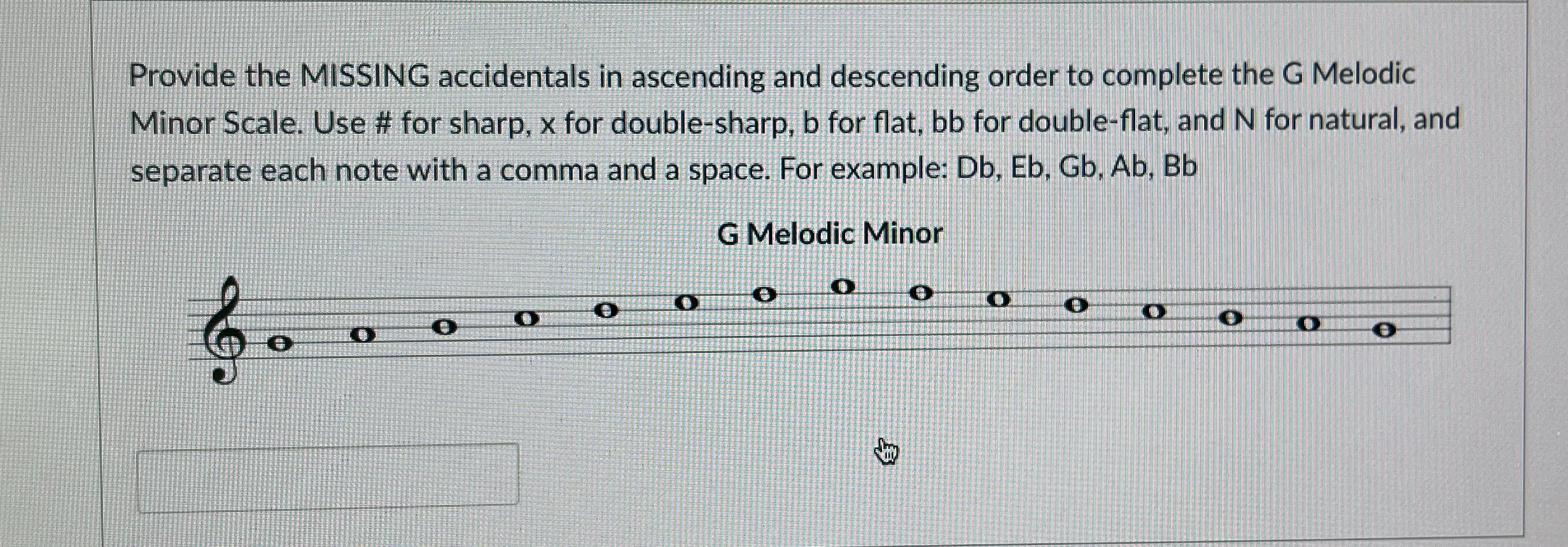 Solved Provide the MISSING accidentals in ascending and | Chegg.com