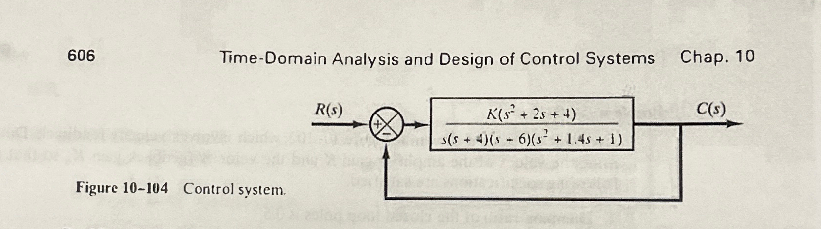 Problem B-10-15Consider the closed-loop control | Chegg.com