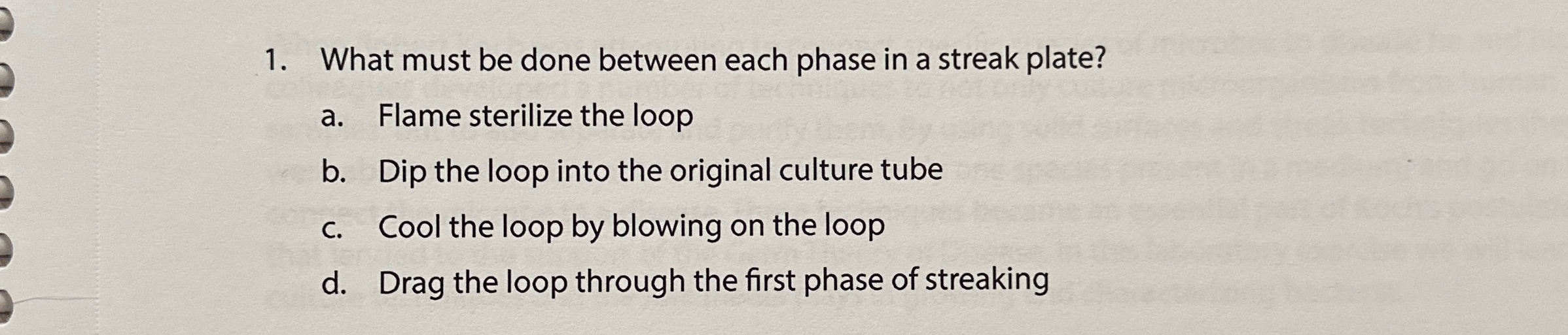 Solved What must be done between each phase in a streak | Chegg.com