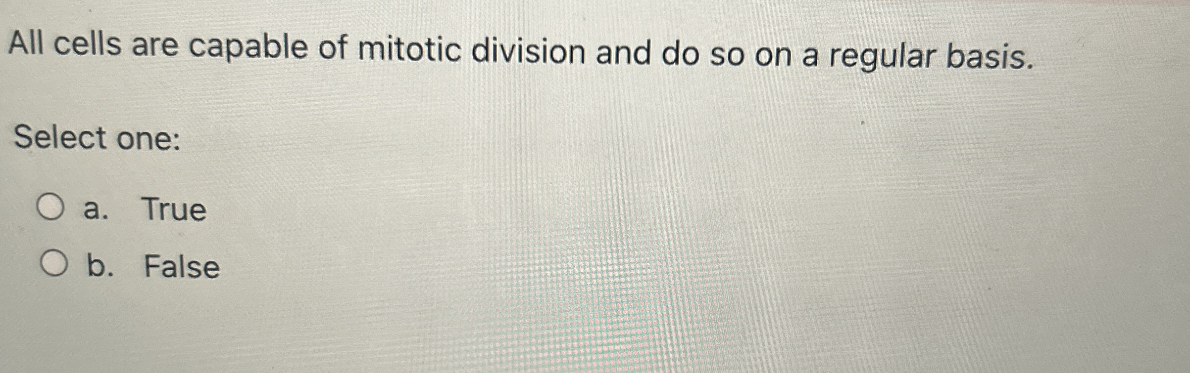 Solved All cells are capable of mitotic division and do so | Chegg.com