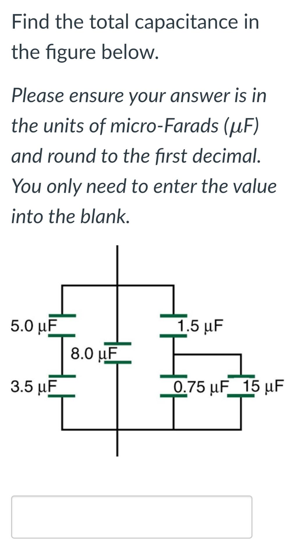 Solved Find the total capacitance inthe figure below.Please | Chegg.com