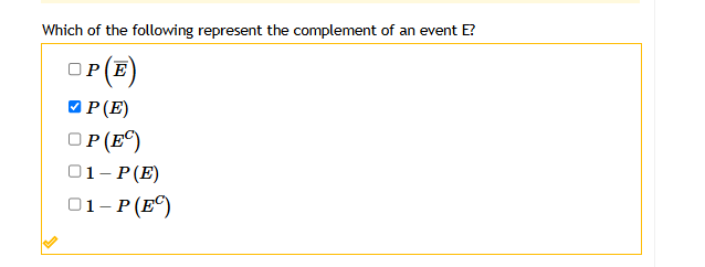 Solved Which of ﻿the following represent the complement | Chegg.com