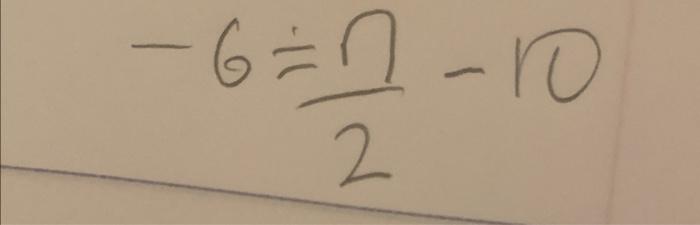 Solved −6=27−10 | Chegg.com