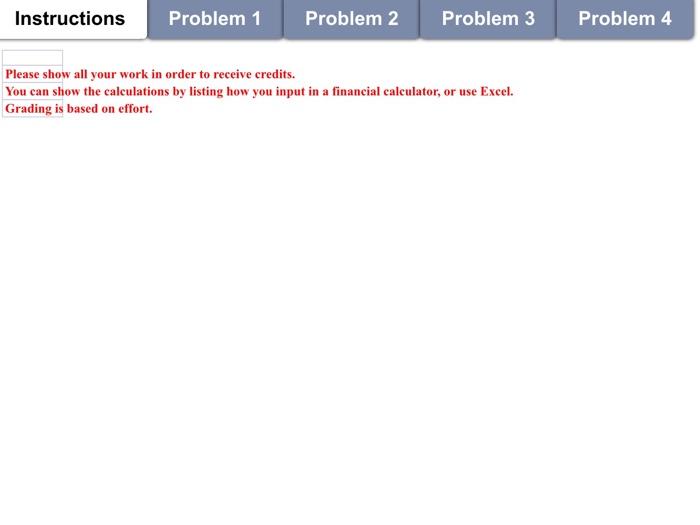 Solved Instructions Problem 1 Problem 2 Problem 3 Problem 4 | Chegg.com