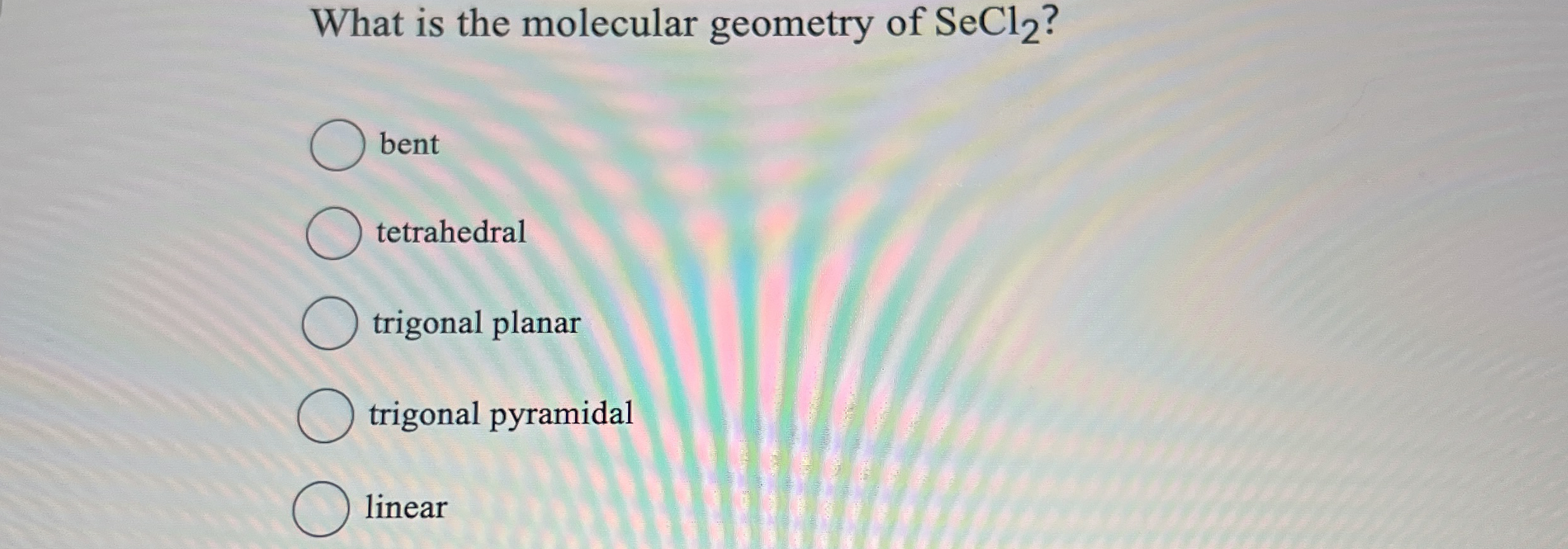 Solved What Is The Molecular Geometry Of 6718