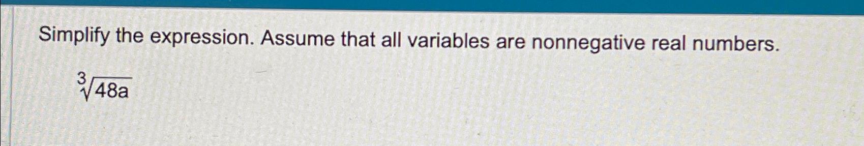 Solved Simplify the expression. Assume that all variables | Chegg.com