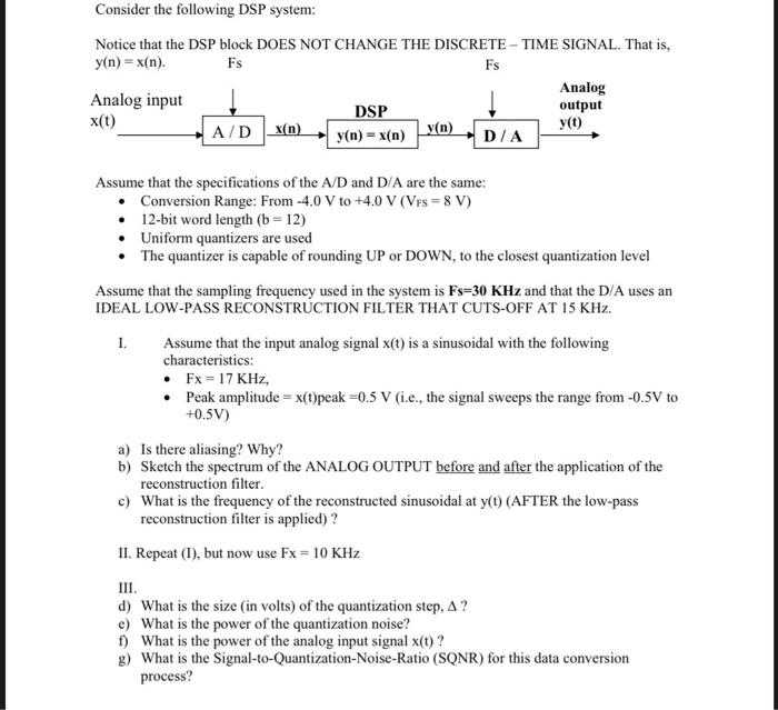 Solved Consider the following DSP system: Notice that the | Chegg.com