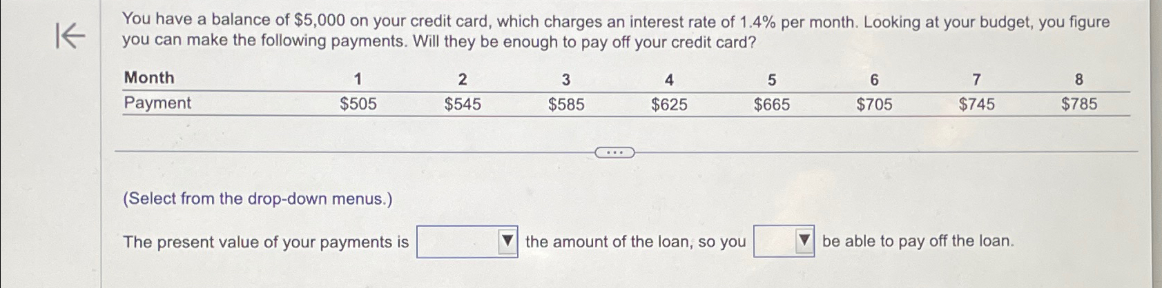 Solved You have a balance of $5,000 on your credit card, | Chegg.com