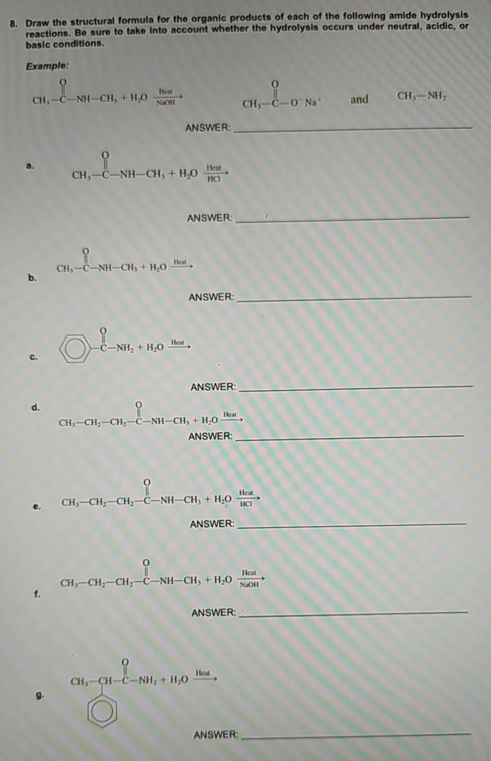Solved 6. Draw the structures of the missing substances in | Chegg.com