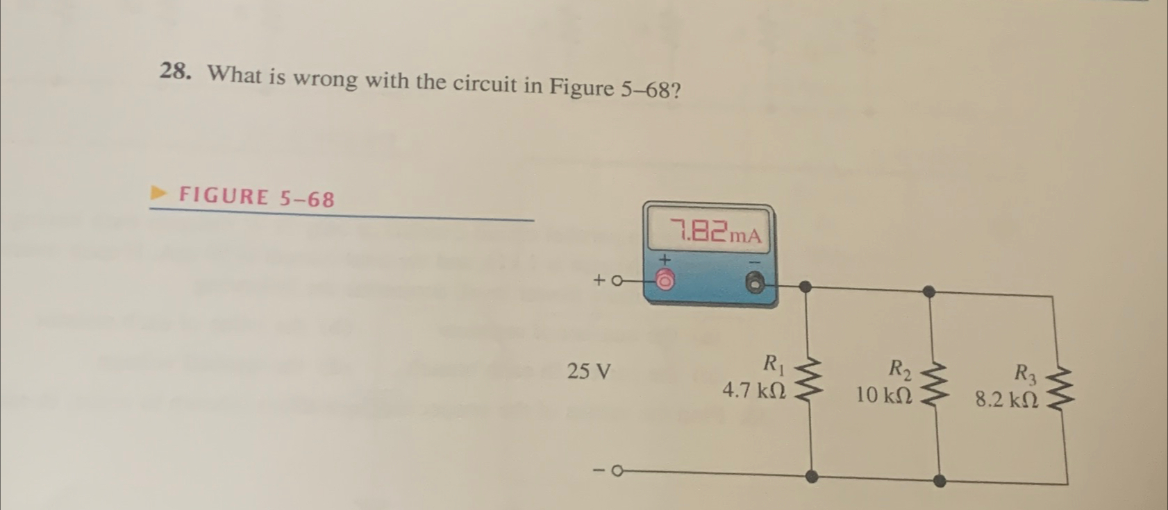 Solved What is wrong with the circuit in Figure 5-68?FIGURE | Chegg.com
