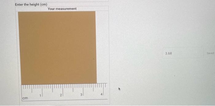 Solved Enter the width (w) of the rectangle (cm)Enter the | Chegg.com