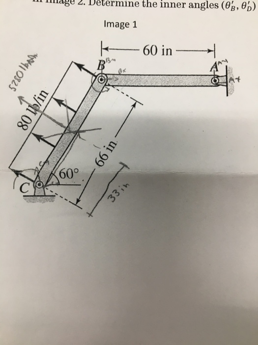 Solved 1) The pin at C in Figure 1 has a diameter D = 0.5in | Chegg.com