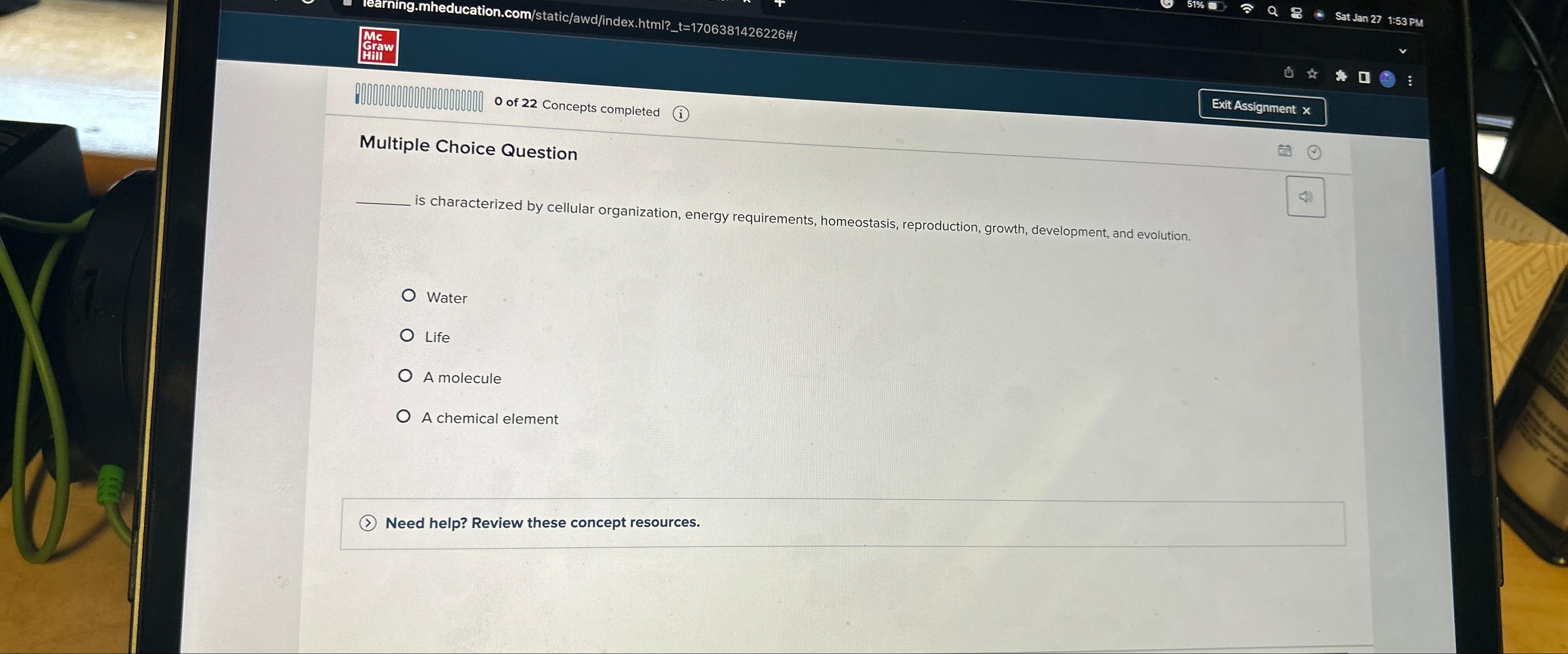 Solved Multiple Choice QuestionExit Assignment x(i)답is | Chegg.com