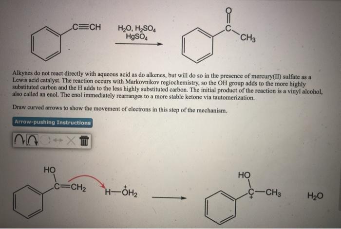 Solved CECH H20, H2SO4 HgSO4 CH3 Alkynes do not react | Chegg.com