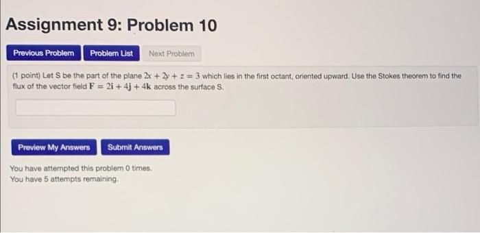 Solved Assignment 9 Problem 10 Previous Problem Problem 4952