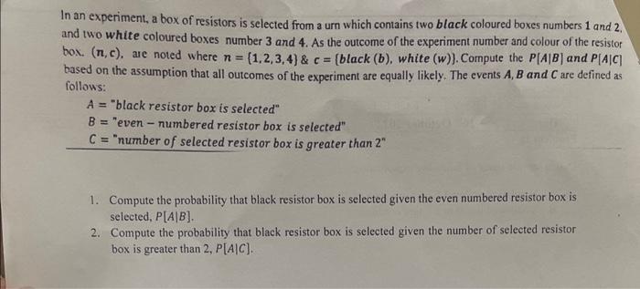 Solved Define sample space of following experiments: A. | Chegg.com