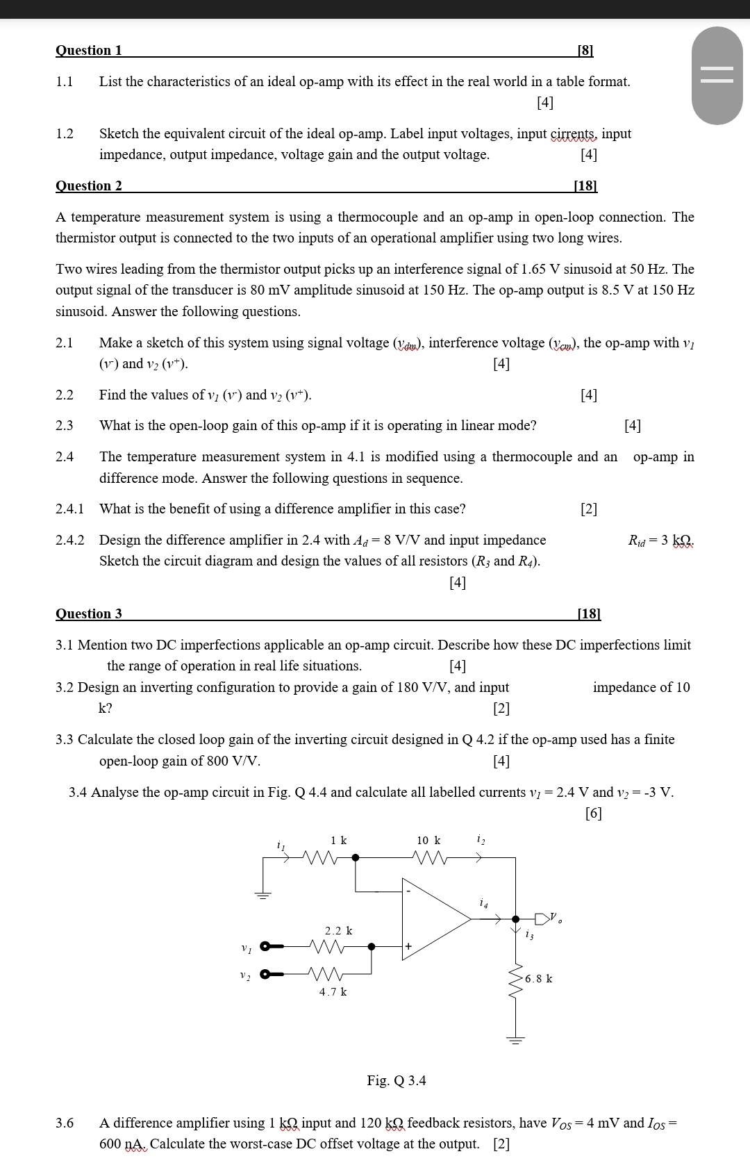 Solved Question 1[8]1.1 ﻿List the characteristics of an | Chegg.com