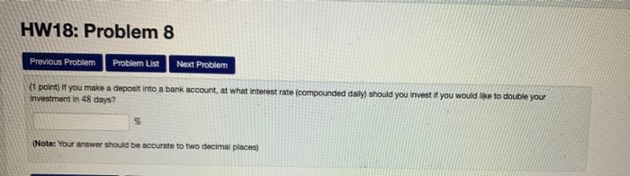 Solved HW18: Problem 8 Previous Problem Problem List Next | Chegg.com