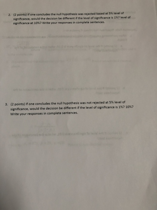 Solved (Rejection Rule: Reject null hypothesis if p-value | Chegg.com