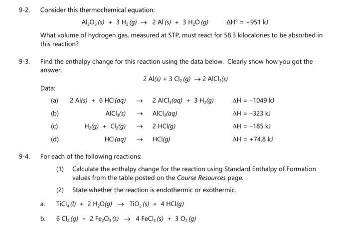 -4. For each of the following reactions: (1) | Chegg.com