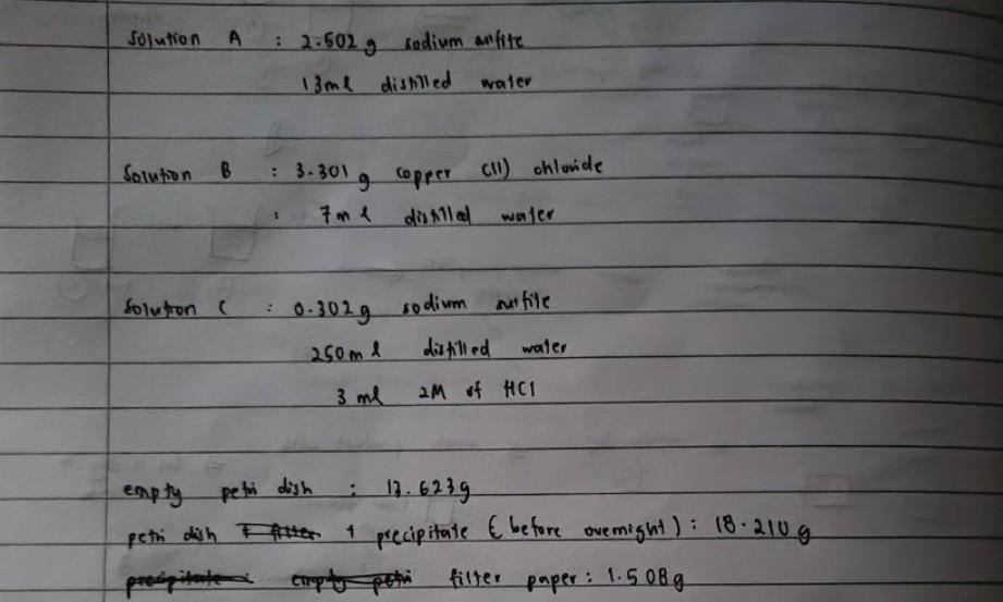 Solved PREPARATION OF COPPER(1) CHLORIDE, CUCI. Theory | Chegg.com
