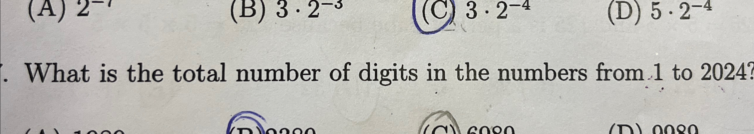 Solved What is the total number of digits in the numbers | Chegg.com