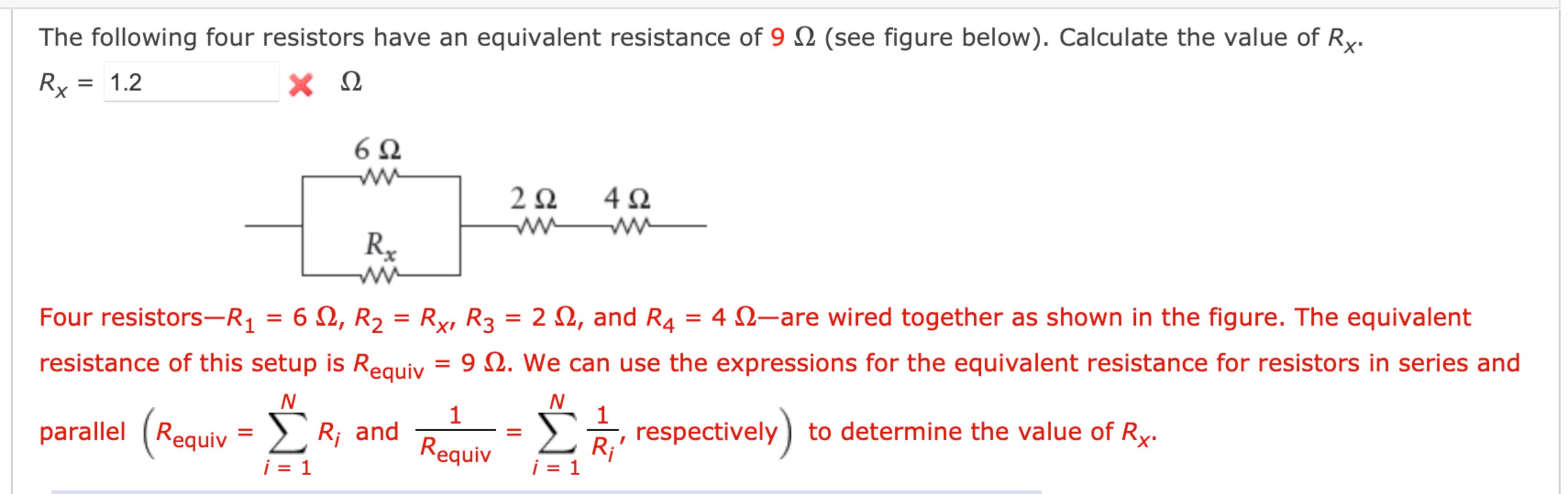 Solved The following four resistors have an equivalent | Chegg.com