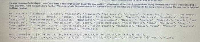 Solved Put your name on the last line in camelCase Write a | Chegg.com