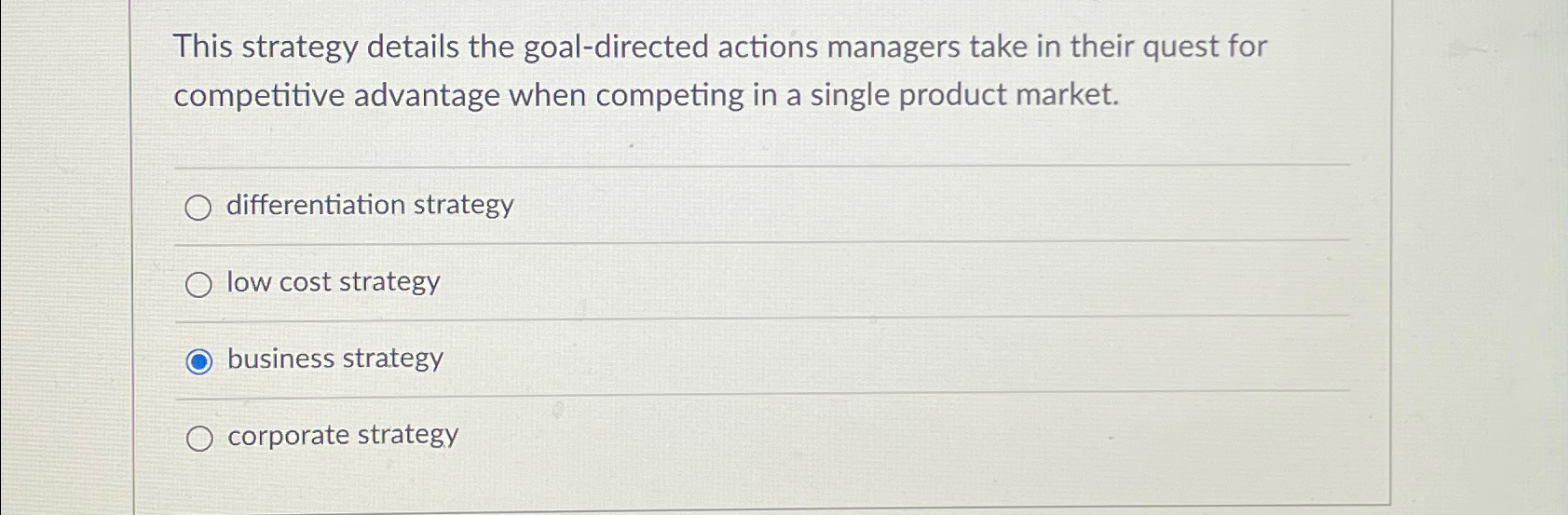 Solved This strategy details the goal-directed actions | Chegg.com