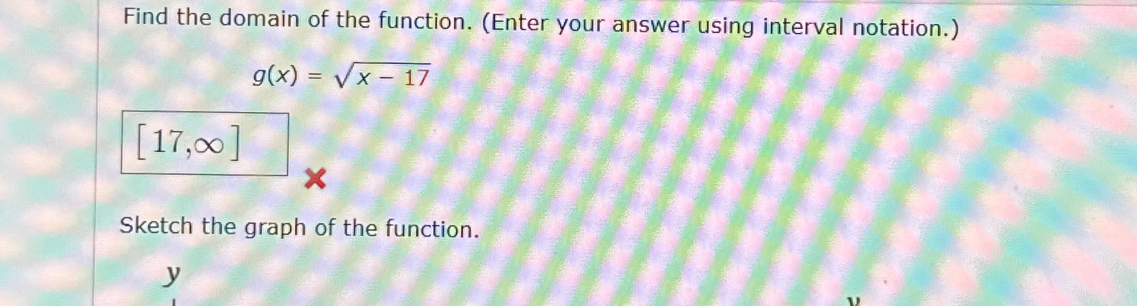 Solved Find the domain of the function. (Enter your answer | Chegg.com