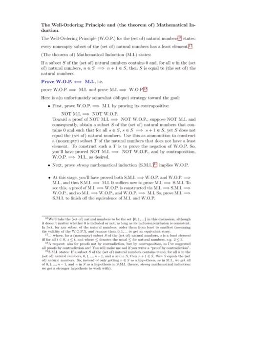 Solved The Well-Ordering Principle and (the theorem of) | Chegg.com Solved The Well-Ordering Principle and (the theorem of) | Chegg.com