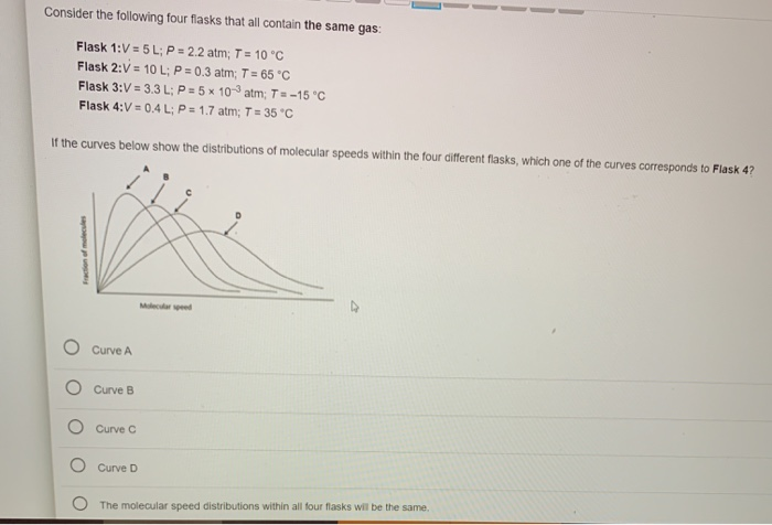 Solved Consider the following four flasks that all contain | Chegg.com
