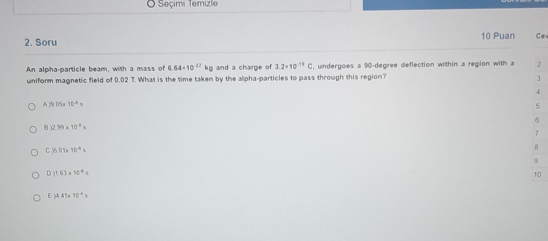 Solved An alpha-particle beam, with a mass of 6.64×10−27 kg | Chegg.com