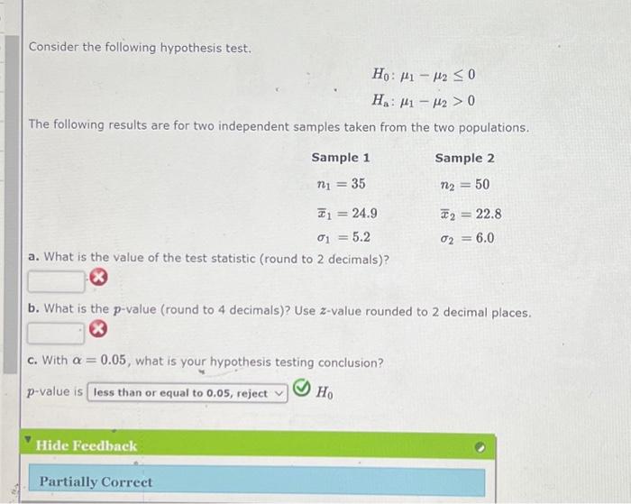 Solved Consider The Following Hypothesis Test 9178