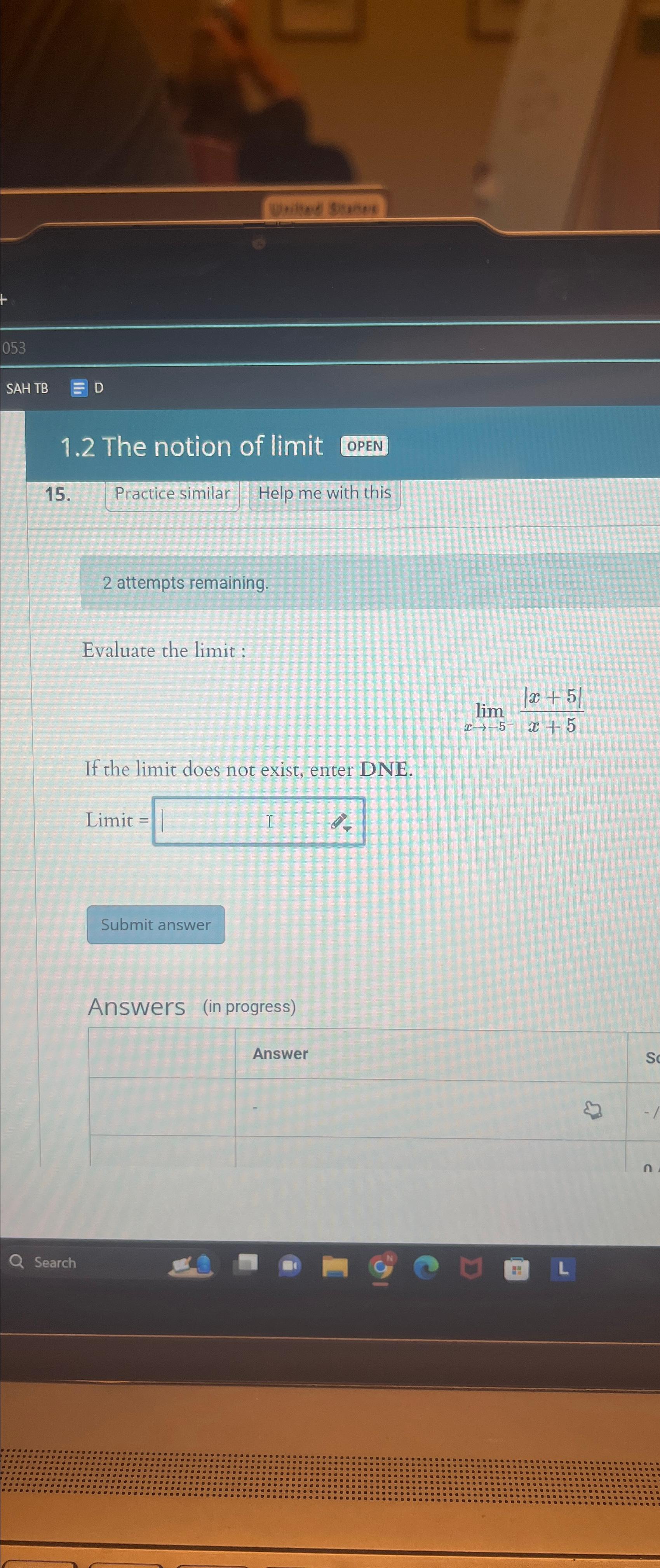Solved 1.2 ﻿The notion of limitOPEN15.Practice similarHelp | Chegg.com